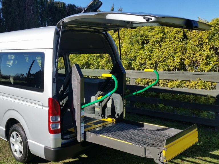wheelchair accessible Toyota Hiace with hoist - Freedom Mobility Ltd